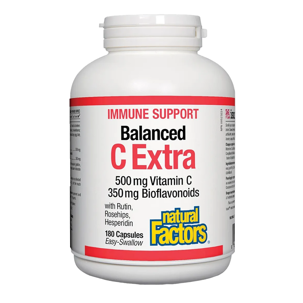 Natural Factors Balanced C Extra 500mg Vitamin C 350mg Bioflavonoids 1 ...