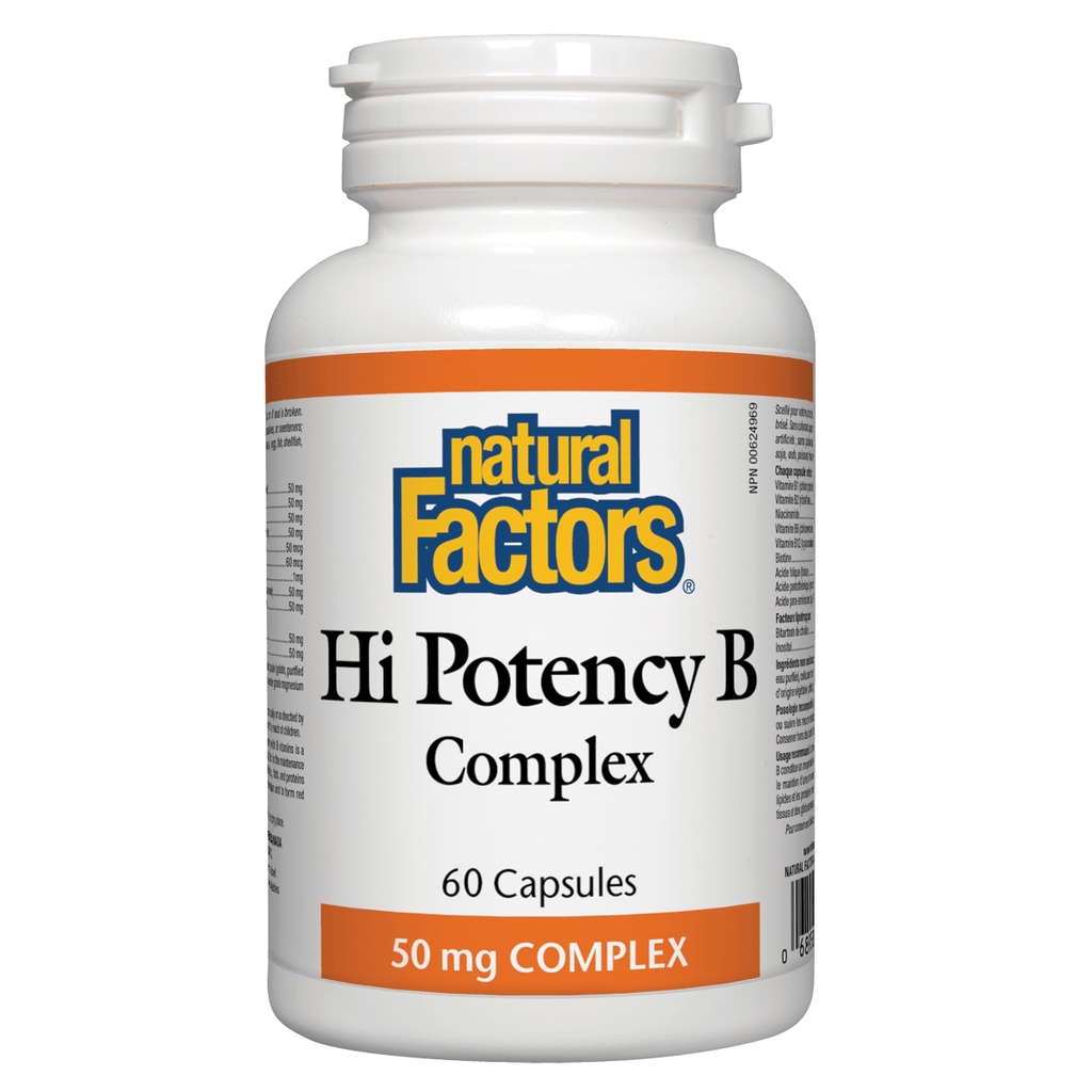 Natural Factors Hi Potency B Complex 50mg 60 Capsules – Likecanada