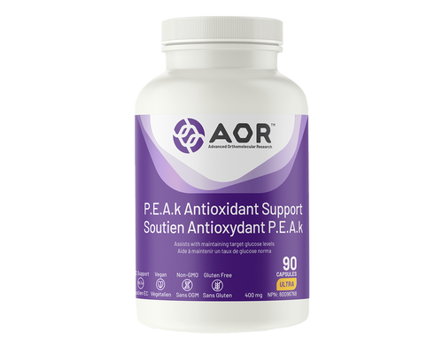 AOR P.E.A.k Antioxidant Support 400mg 90 Capsules – Likecanada