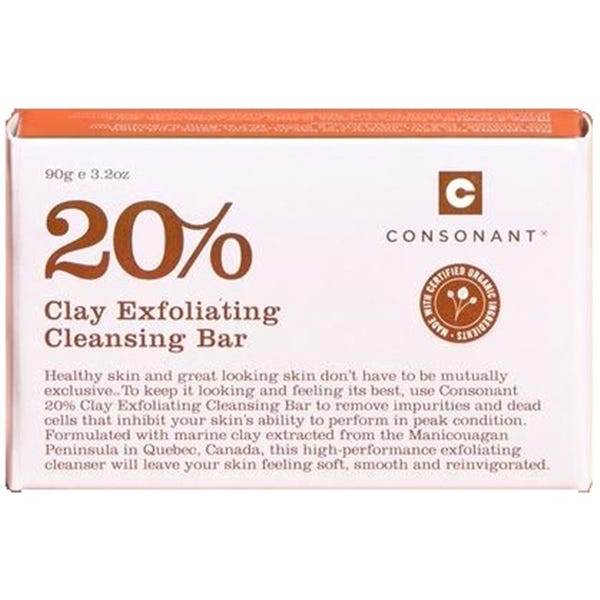 Consonant 20% Clay Exfoliating & Cleansing Bar 90g – Likecanada