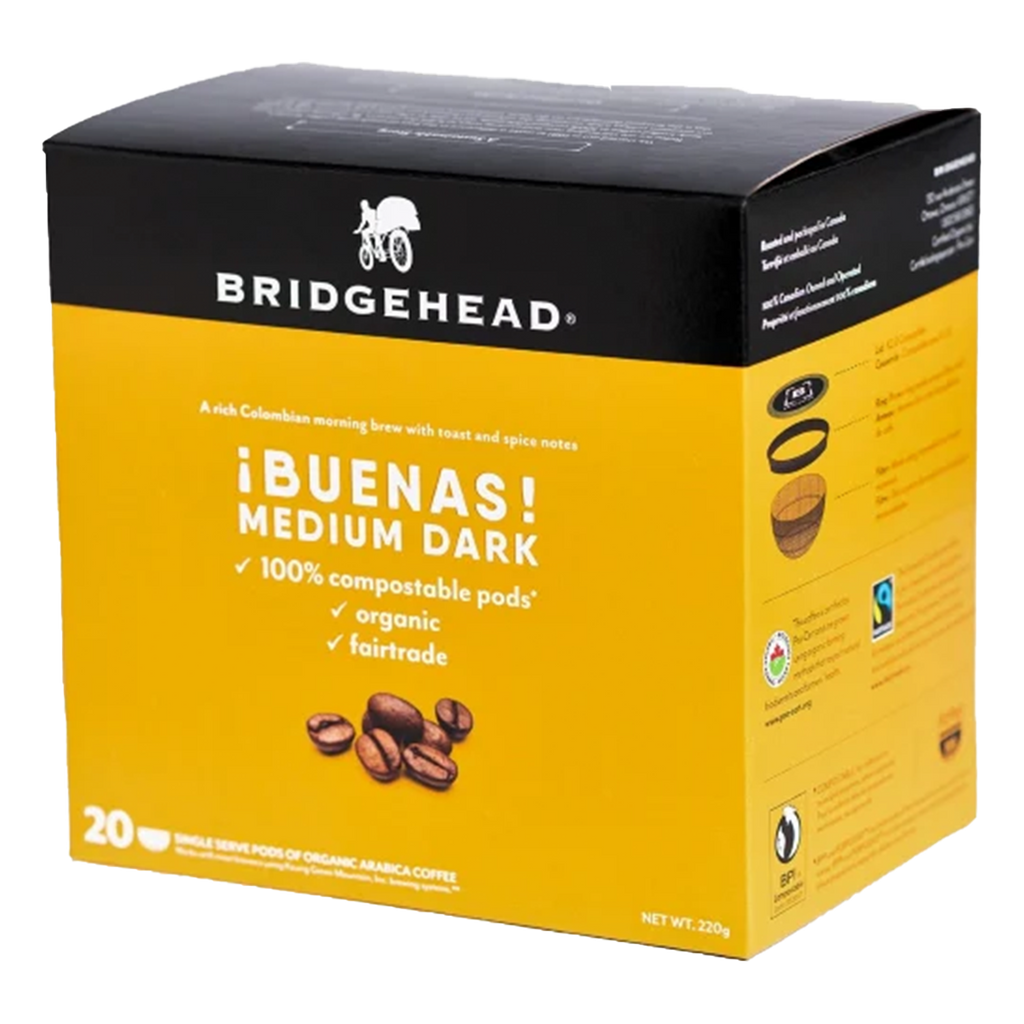 Bridgehead Organic Coffee Pods Buenas Medium Dark 220g – Likecanada