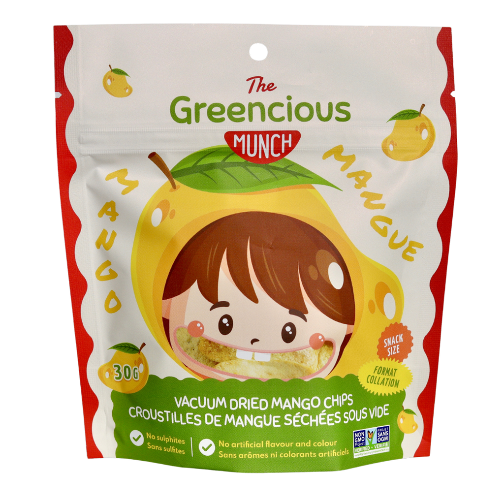 The Greencious Munch Vacuum Dried Mango Chips 30g – Likecanada