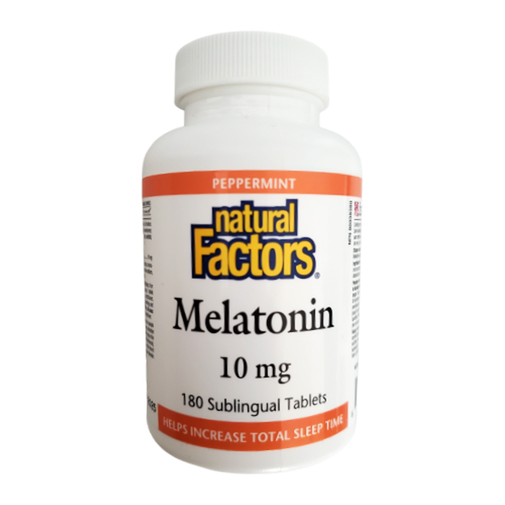 Natural Factors Melatonin 10mg Peppermint 180 Tablets – Likecanada