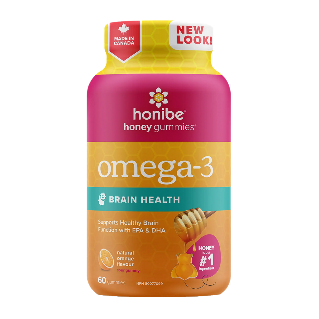 Honibe Honey Omega 3 Brain Health Natural Orange Flavour 60 Gummies ...